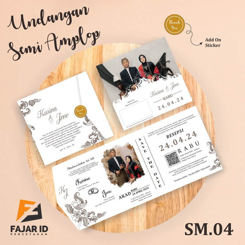 Jual UNDANGAN SEMI AMPLOP PERNIKAHAN PAKAI FOTO | bisa untuk khitan ...
