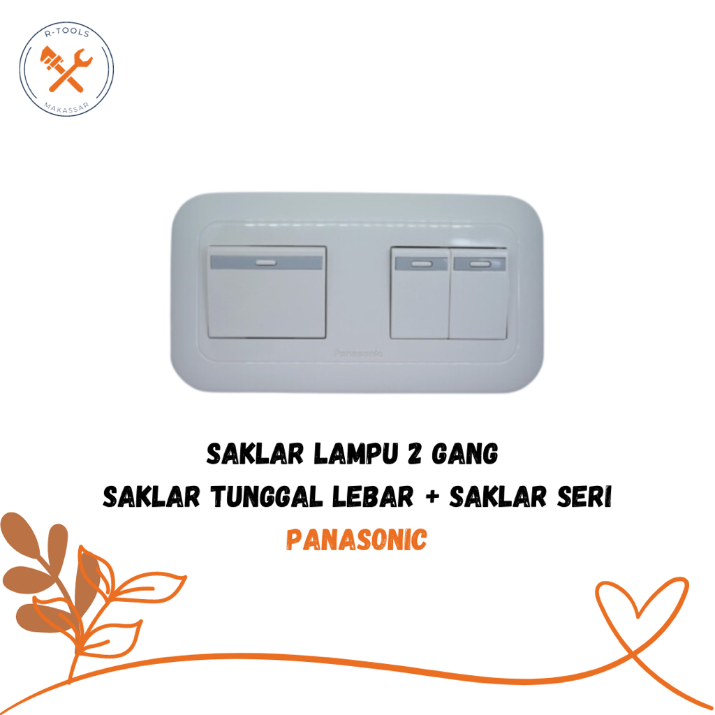 Jual Saklar Lampu 2 Gang | Engkel Tunggal Lebar + Engkel Kecil Seri ...