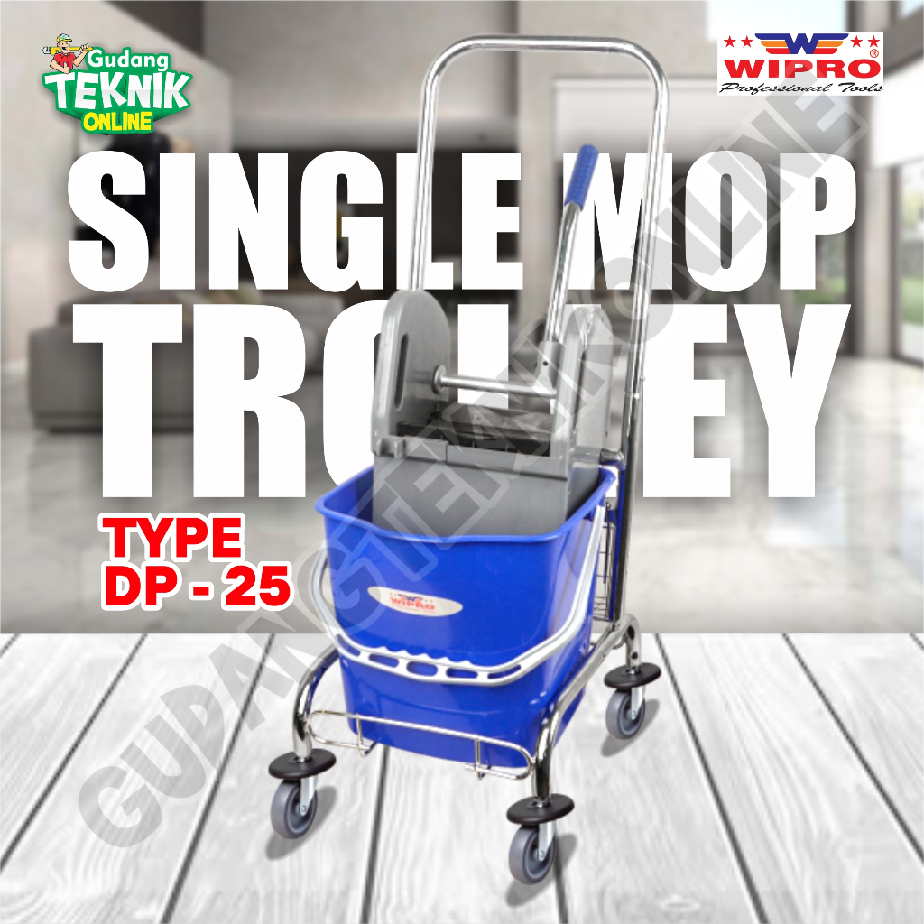Jual Single Mop Trolley 23 Liter WIPRO DP-25 / Alat Pemeras Pel Lantai ...