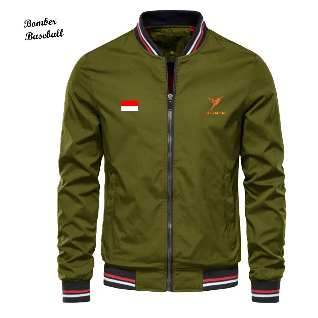 Jual jaket baseball logo Lalamove driver ojol custom jaket bomber ...
