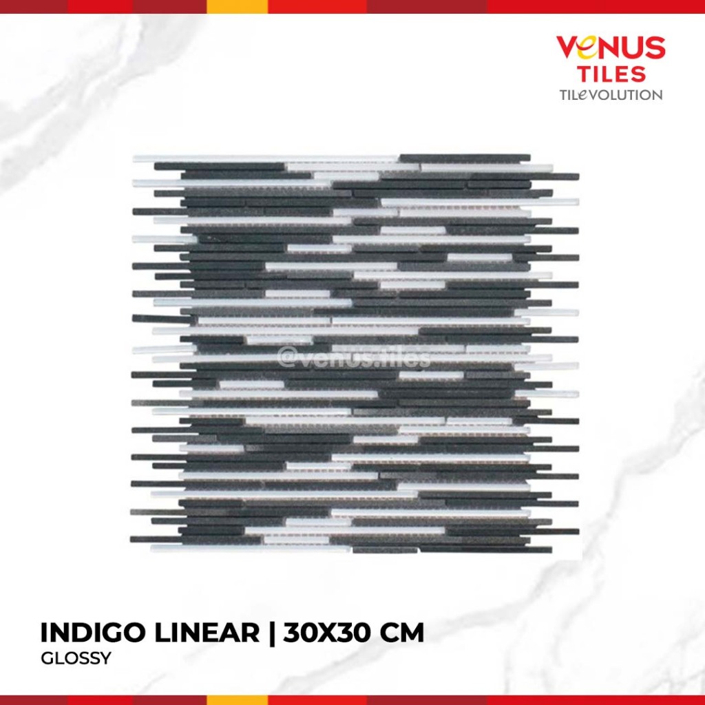 Jual KERAMIK DINDING MOZAIK VENUS MOSAIC INDIGO LINEAR 30X30 CM - VENUS ...