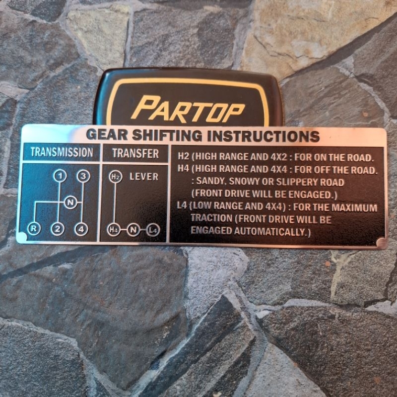 Jual EMBLEM TRANSMISI LACI POCKET HARDTOP BJ series | Shopee Indonesia