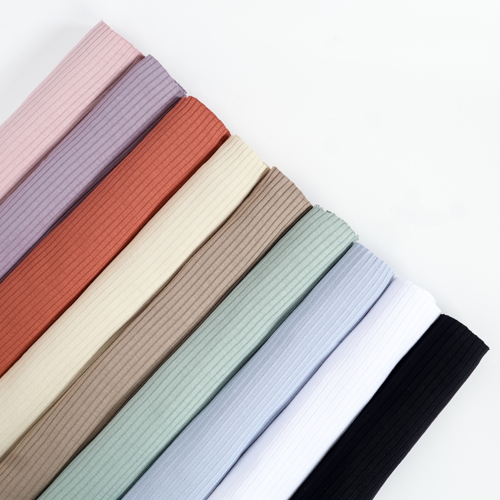 Jual PROMO Kain Rib Knit Royal Tebal Premium 250 gsm per Meter | Shopee ...