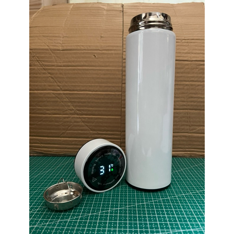Jual souvenir tumbler termos sakura LED 500ml putih polos | Shopee ...