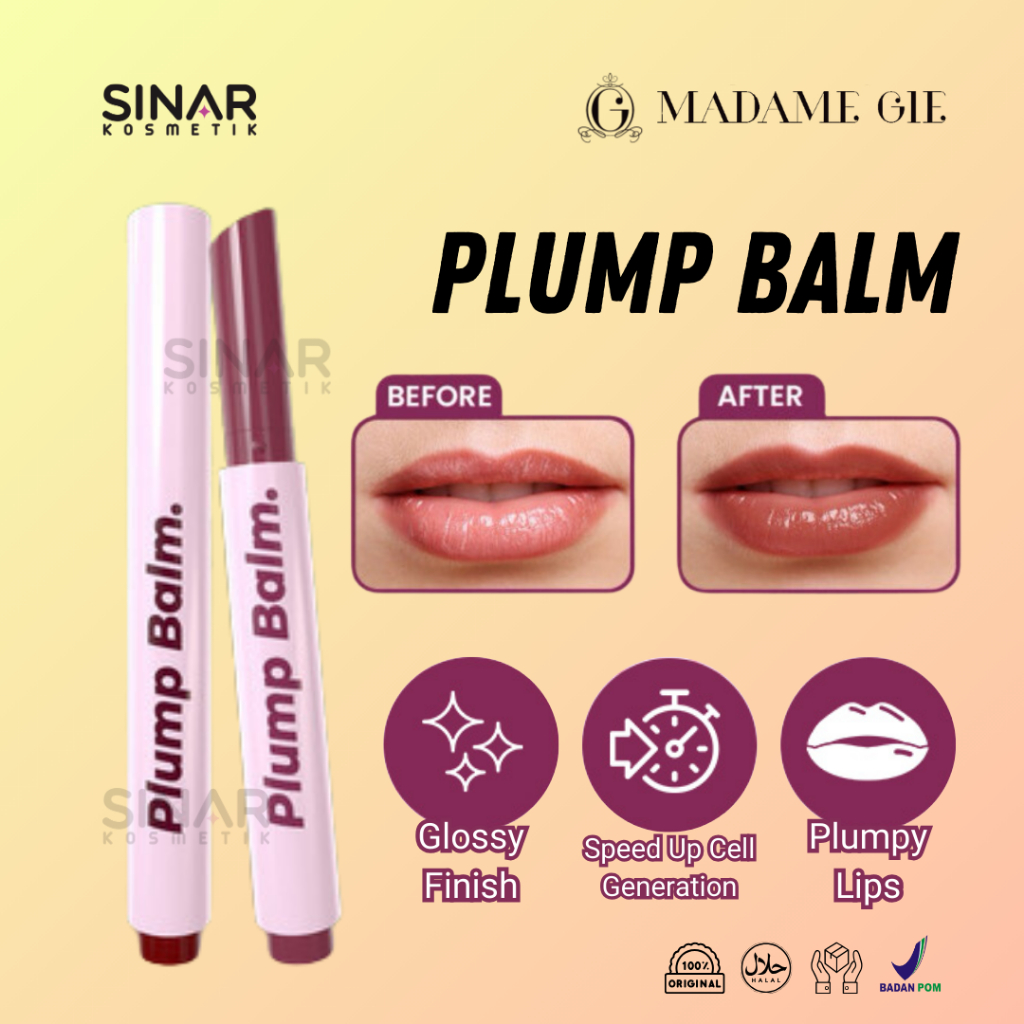 Jual Madame Gie Plump Balm - Lip Gloss Moisturizing Long Lasting | Shopee Indonesia