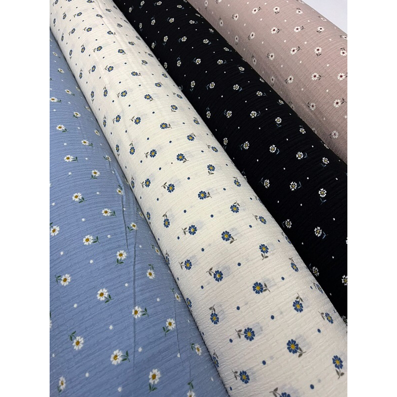 Jual KAIN CRINKLE MOTIP BUNGA VINKA | Shopee Indonesia