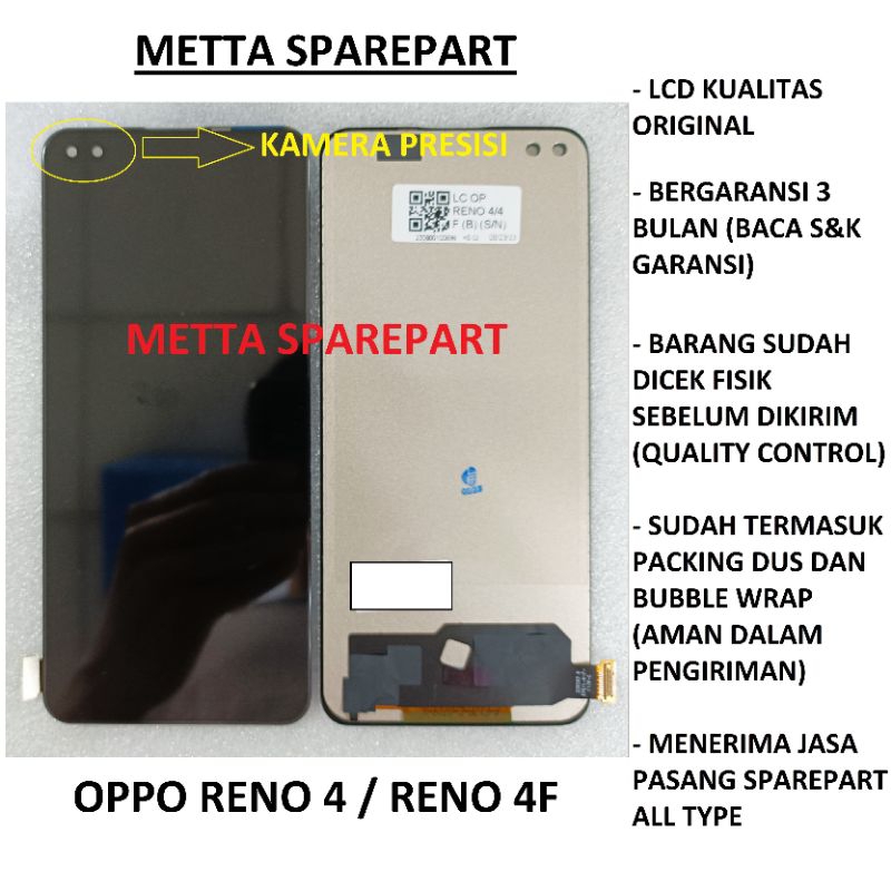 Jual Original OEM LCD Touchscreen Oppo Reno 4 / Oppo Reno 4F (Kamera ...