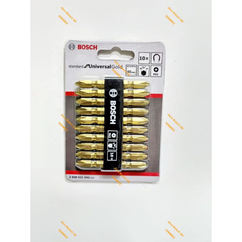 Jual Mata Bor Obeng Gypsum BOSCH PH2 (+) 65mm Magnet / Mata Obeng ...