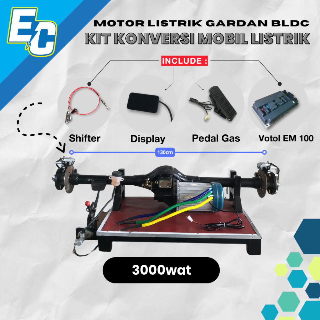 Jual Motor Listrik Gardan 1800W, 2200W BLDC 60V Kit Konversi Mobil ...