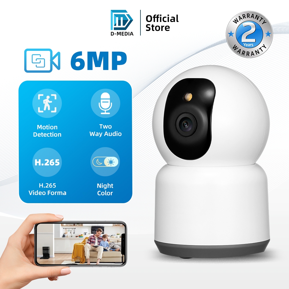 Jual DigiMedia H038 CCTV 6MP Security Camera WiFi IP Camera 2.4G Wifi Indoor Home Wireless ...