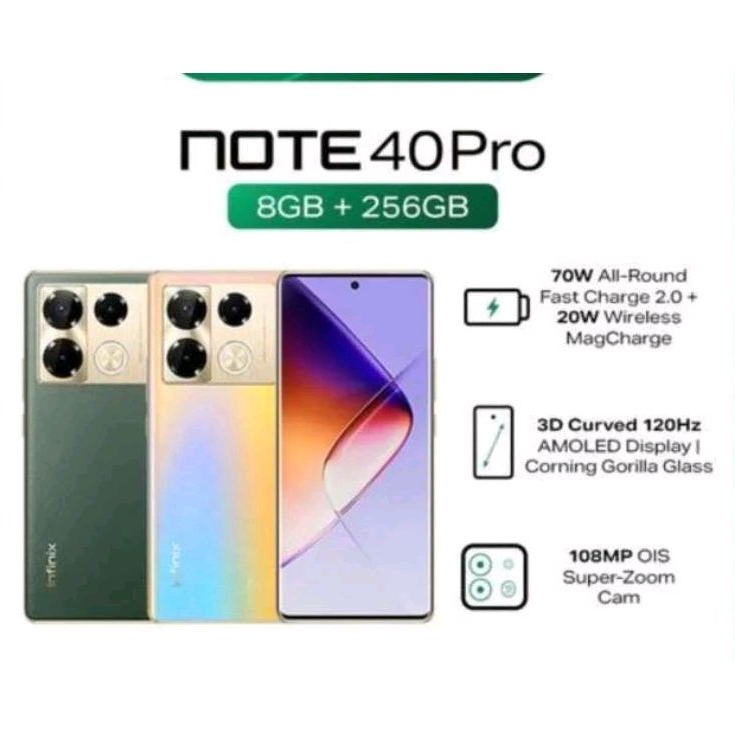 Jual Infinix Note 40 Pro NFC 8GB 256GB New Garansi Resmi | Shopee Indonesia