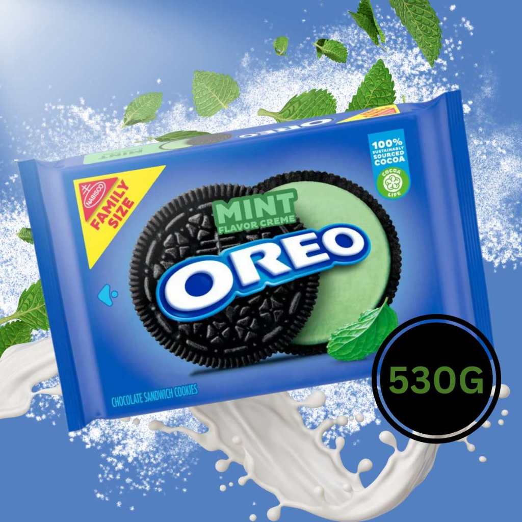 Jual Oreo Chocolate Sandwich Cookies with Mint Cream 530G | Shopee Indonesia