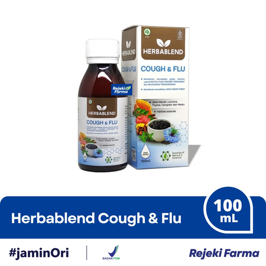 Jual Herbablend Cough & Flu 100mL - Herba Blend Obat Meredakan Batuk ...