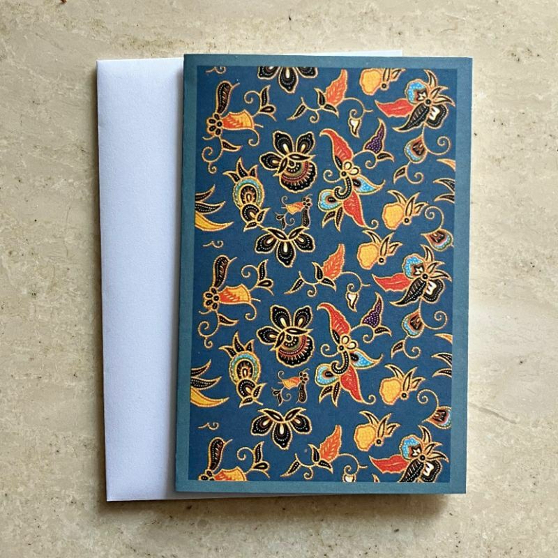 Jual Blank Card Batik / Kartu Ucapan Motif Batik / Kartu Batik - M406 ...