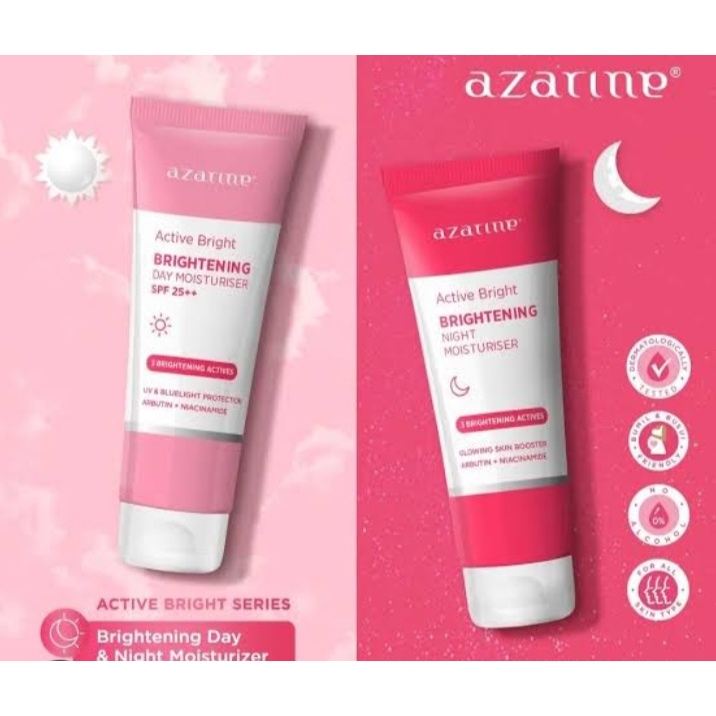 Jual Azarine...Bundling isi 2 Active Bright ( Bright Day Cream SPF 25 ...