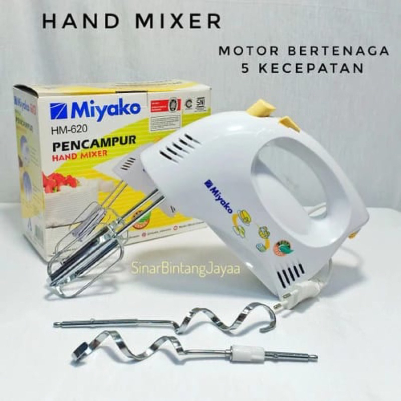 Jual PROMO!!!MIYAKO HAND MIXER MIYAKO HM 620 MIXER TANGAN/ HAND MIXER ...