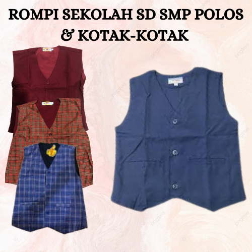 Jual ROMPI SEKOLAH ANAK SD & SMP POLOS /KOTAK-KOTAK | Shopee Indonesia