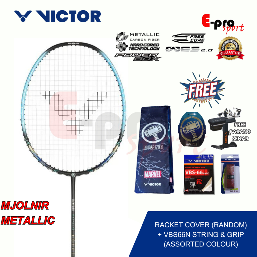 Jual New Limited Edition Marvel Raket Badminton Victor Mjolnir Metallic ...