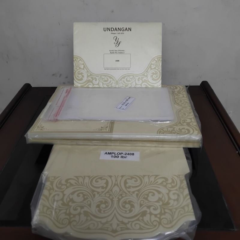 Jual undangan ERBA 2408 LENGKAP KOSONGAN +PLASTIK OPP ISI 100 LBR ...