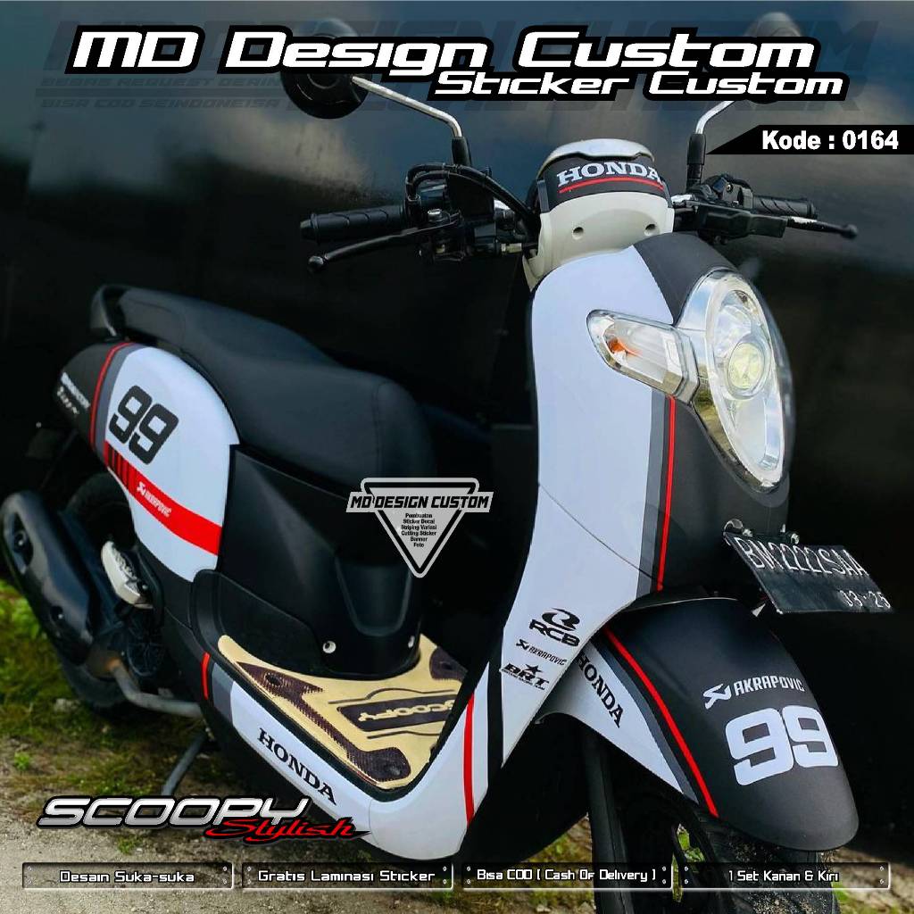 Jual 0164 (COD) Sticker Decal SCOOPY 2020-2023 FullBody Beas Request ...