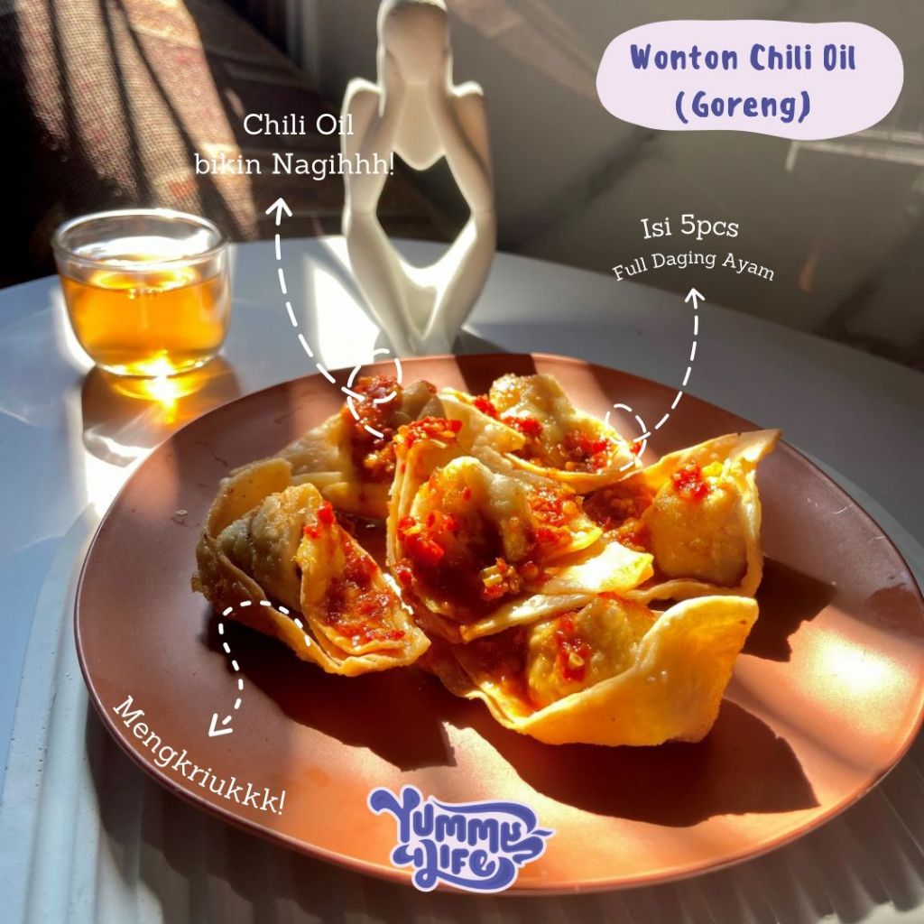 Jual Wonton Ayam Chili Oil / Pangsit Isi Ayam / Wonton Frozen (Baca ...