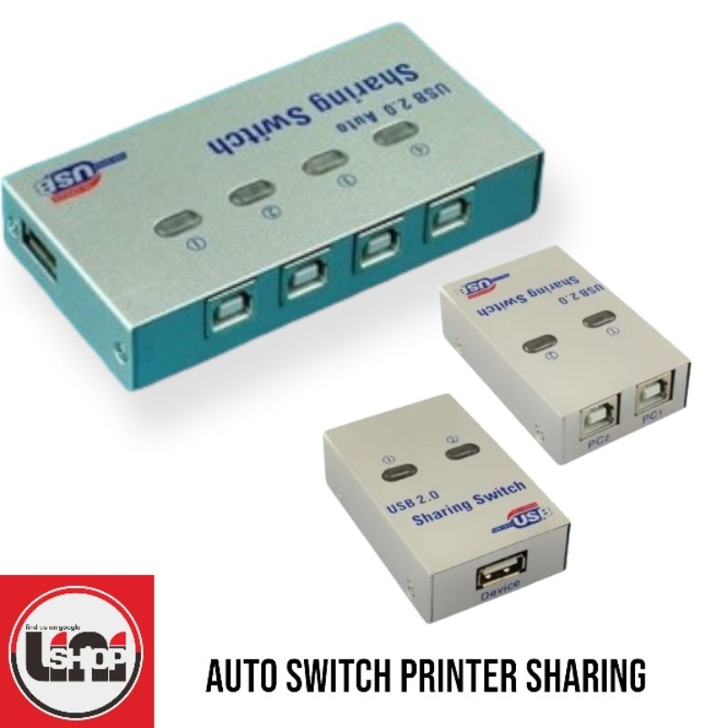 Jual Auto USB Sharing Switch Printer 2 Port Gaintech | Shopee Indonesia