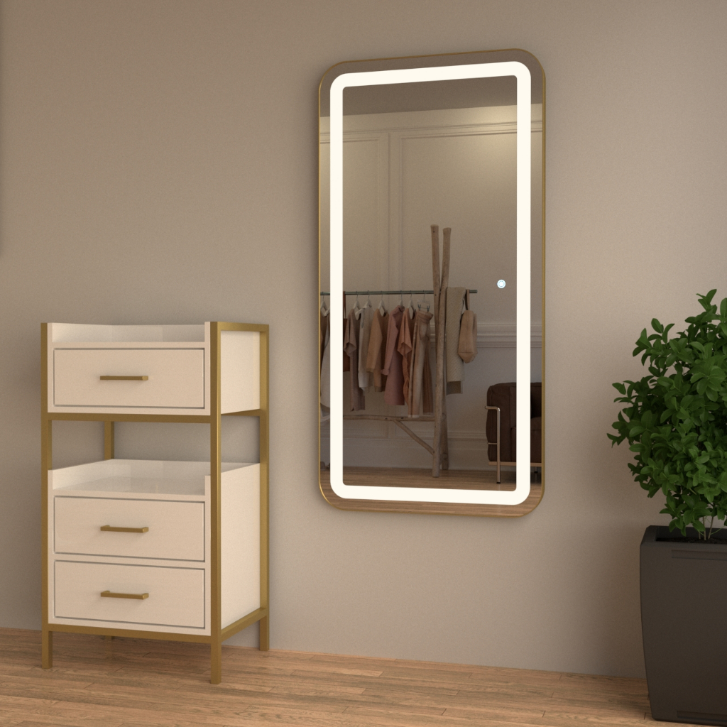 Jual Cermin Rias LED Persegi 60x120 Dengan Frame Slim | Full Body ...