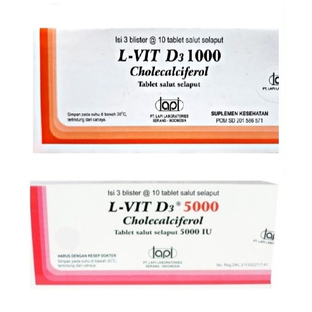 Jual L-Vit D3 1000 IU / 5000 IU - Vitamin D3 1000 IU / 5000 IU - 30 ...