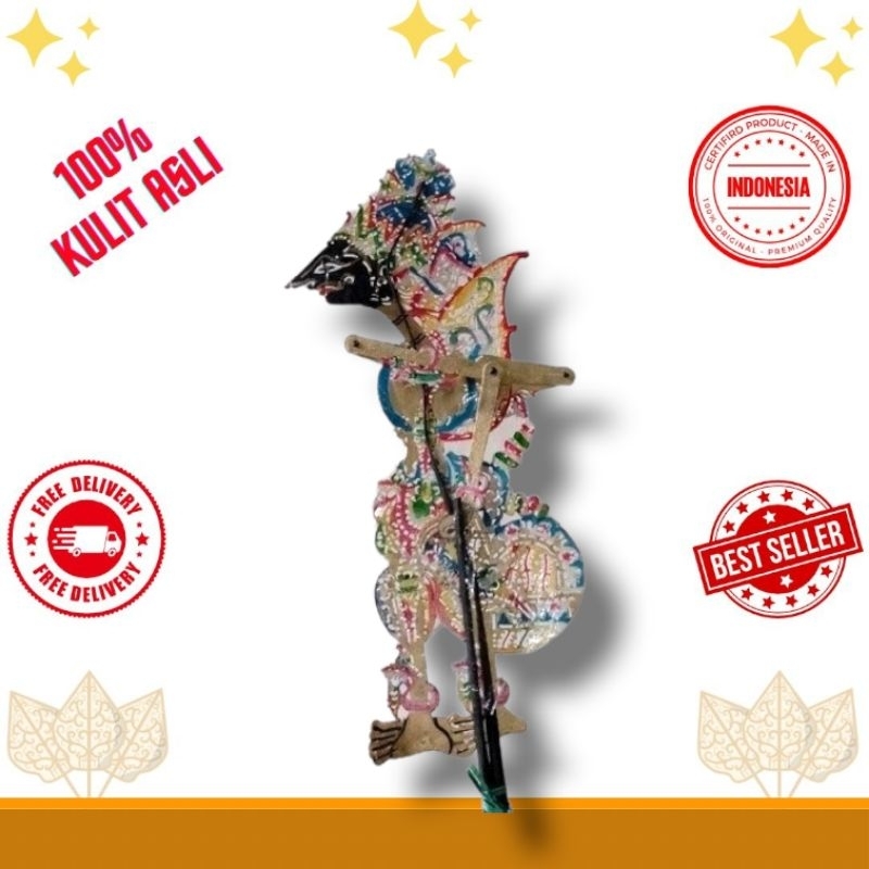 Jual Miniatur Wayang Kulit Asli 30cm Krisna Kresna Ukuran Mini Bahan ...