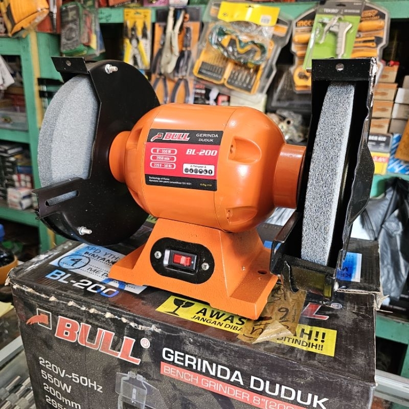 Jual MESIN GERINDA DUDUK 8" BULL BL-200 BENCH GRINDER 8 INCH 550 WATT ...