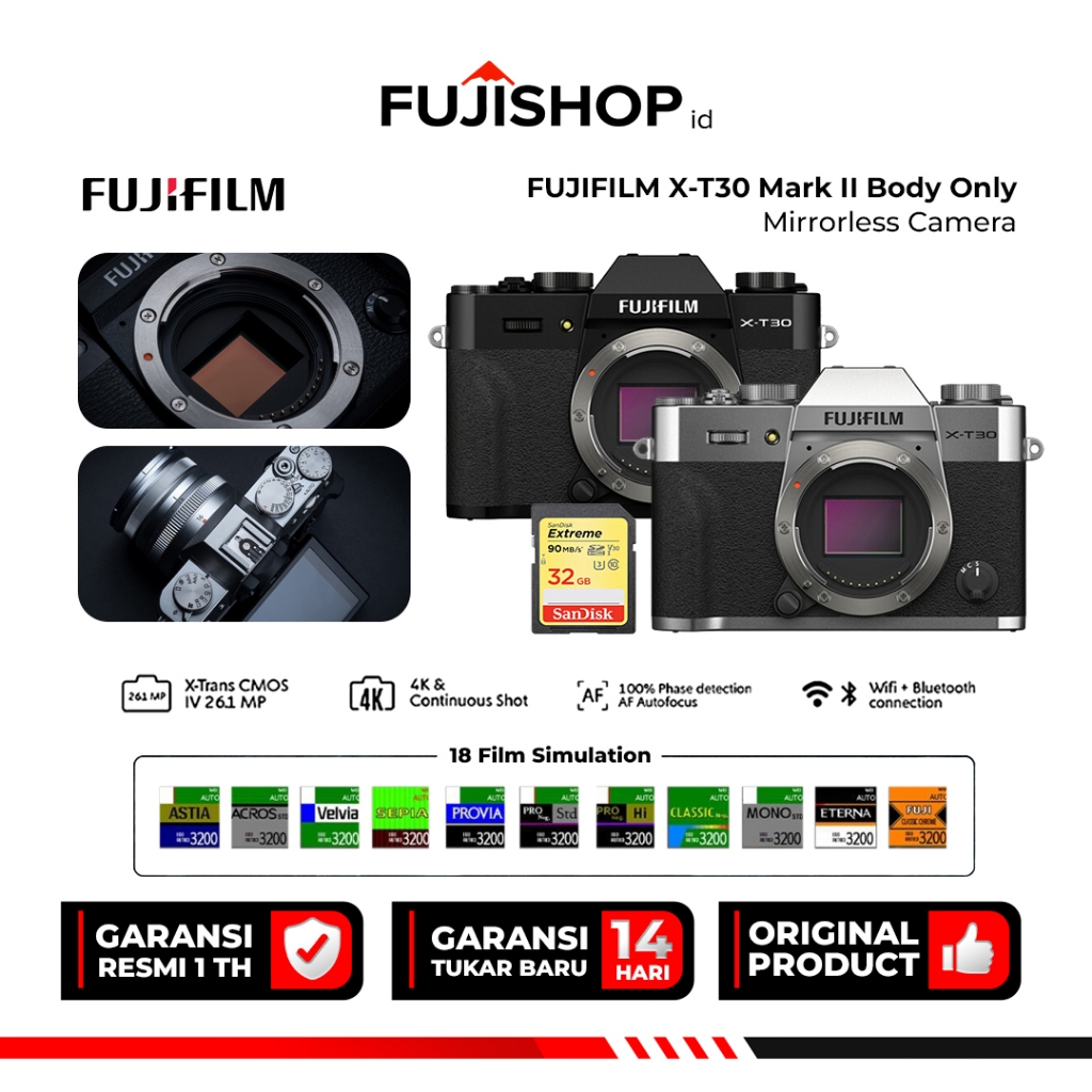 Jual Fujifilm XT30 II Body X-T30 II Fuji XT30 Body Mark II Garansi Resmi | Shopee Indonesia