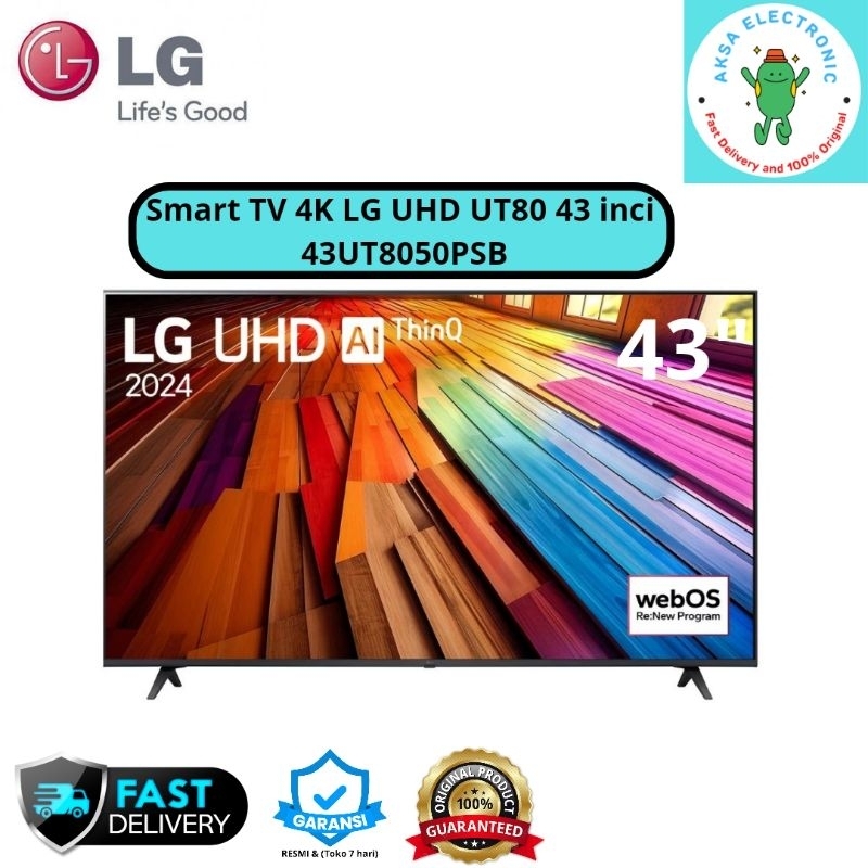 Jual LG LED TV 43UT8050PSB SMART TV UHD 4K 43INCH NEW 2024 | Shopee ...