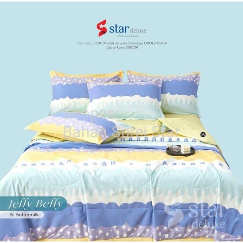 Jual Bahan Kain Sprei Star - Jelly Belly | Shopee Indonesia