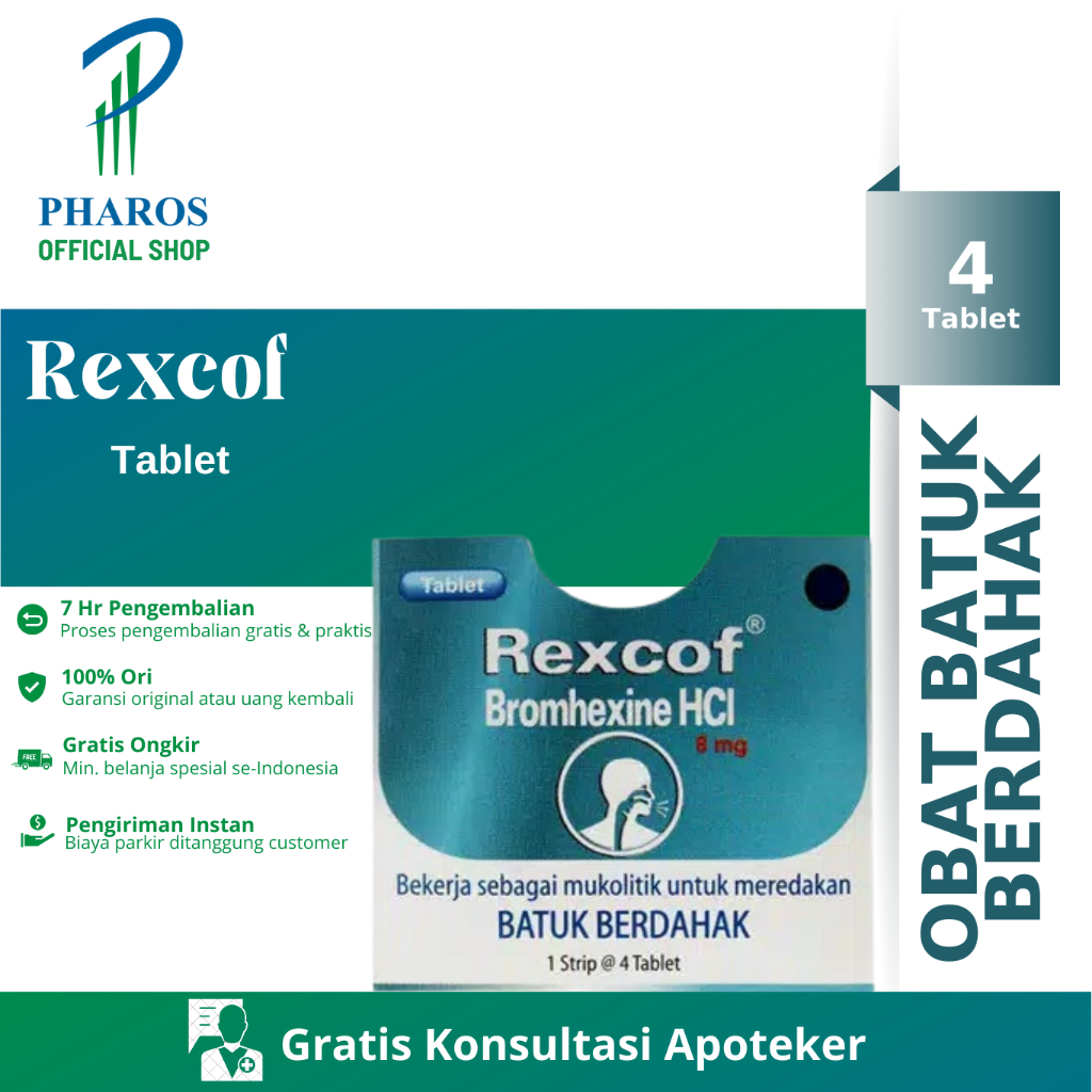 Jual Rexcof Tablet 1 Strip Isi 4 Tablet - Obat Batuk Berdahak ...