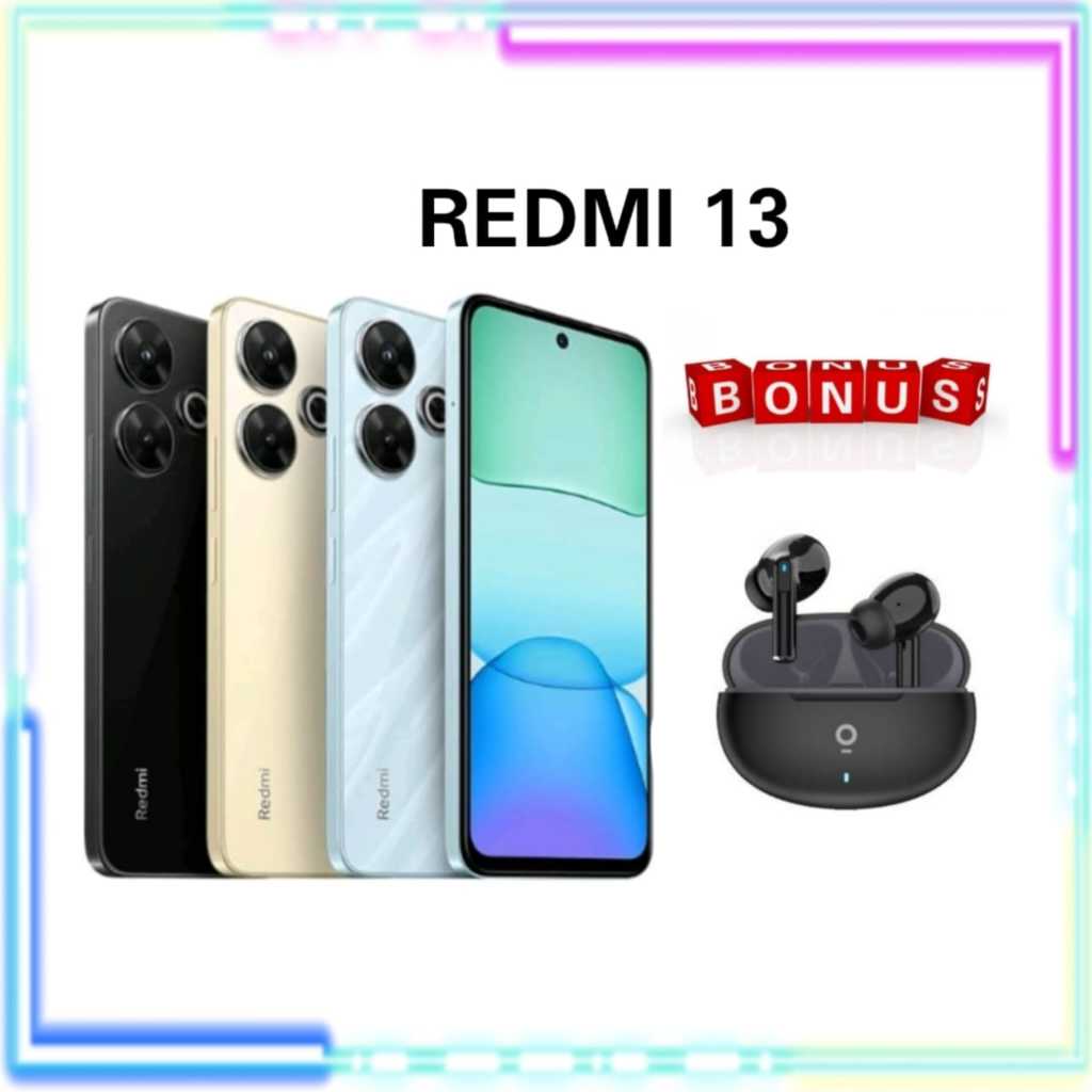 Jual XIAOMI REDMI 13 & REDMI 13X 8/128 & 8/256 NEW GARANSI RESMI | Shopee Indonesia