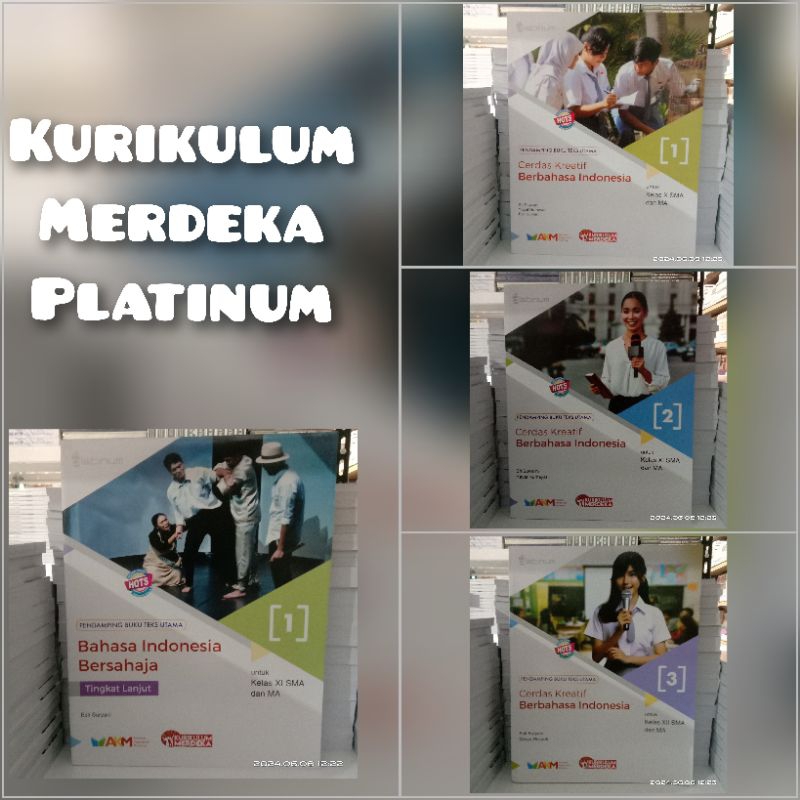 Jual Buku Kurikulum Merdeka Bahasa Indonesia kelas 10 , 11 , 12 SMA HOTS AKM Platinum / Cerdas ...