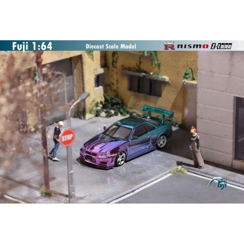 Jual Fuji 1:64 Nissan Skyline R34 Z-Tune High WingChrome Gradient ...