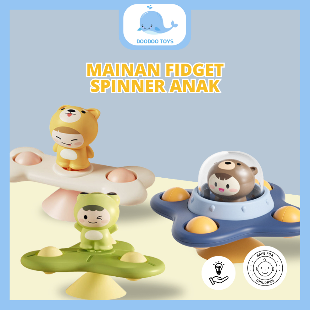 Jual Mainan Fidget Spinner Anak - Pop it Mainan Mandi Bayi Spinner ...