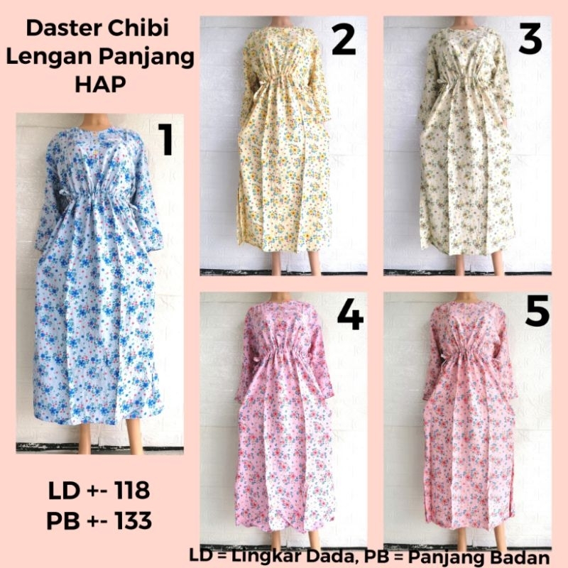 Jual DASTER CHIBI LENGAN PANJANG HAP DASTER MODERN KEKINIAN ADEM BUSUI ...