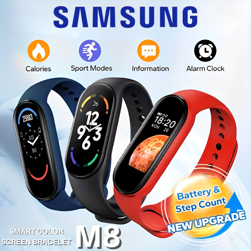 Jual 【☑️Samsung】Samsung 100% ASLI Smart Band M8 Jam tangan elektronik pria smartwatch wanita ...