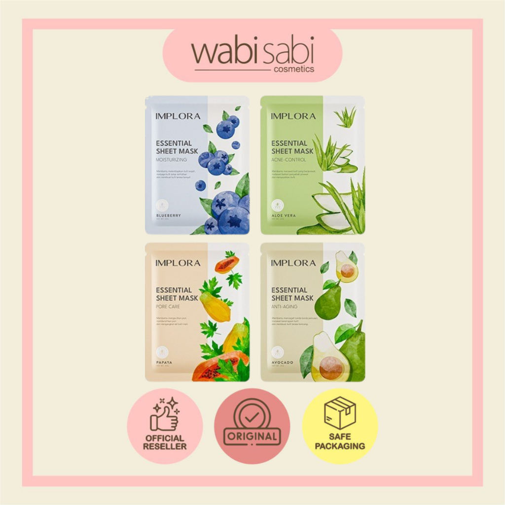 Jual IMPLORA - Essential Sheet Mask | Shopee Indonesia