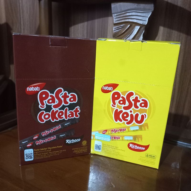 Jual Nabati Pasta Keju Cokelat 1 Box Isi 30pcs @6g Richeese Richoco ...