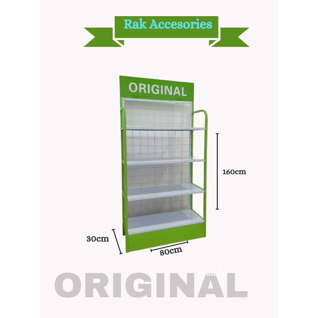 Jual Rak Original Hijau / Rak Aksesories Hp Produk Pajangan Jualan ...