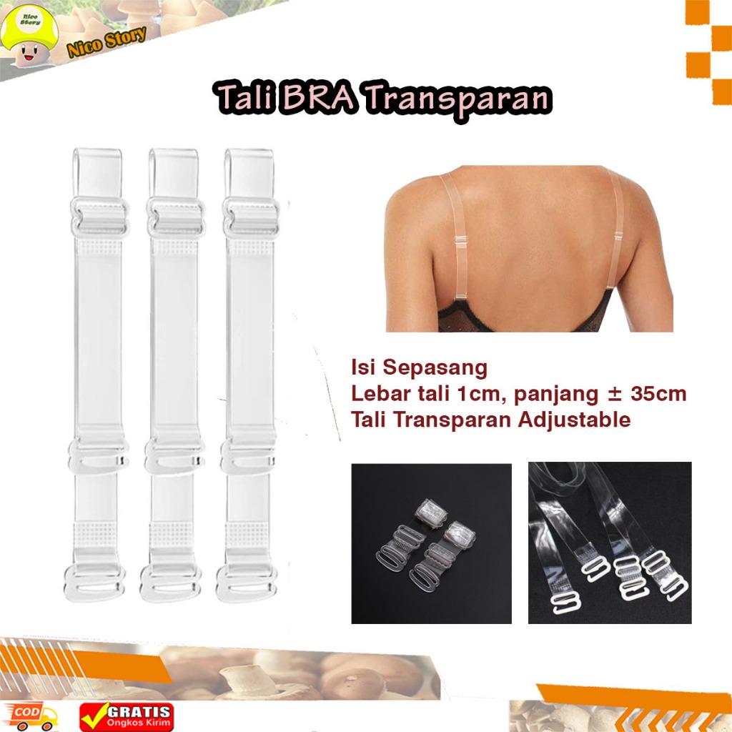 Jual (NCS) Tali BRA Transparan Tali BRA Bening Tali BH Transparan Tali ...