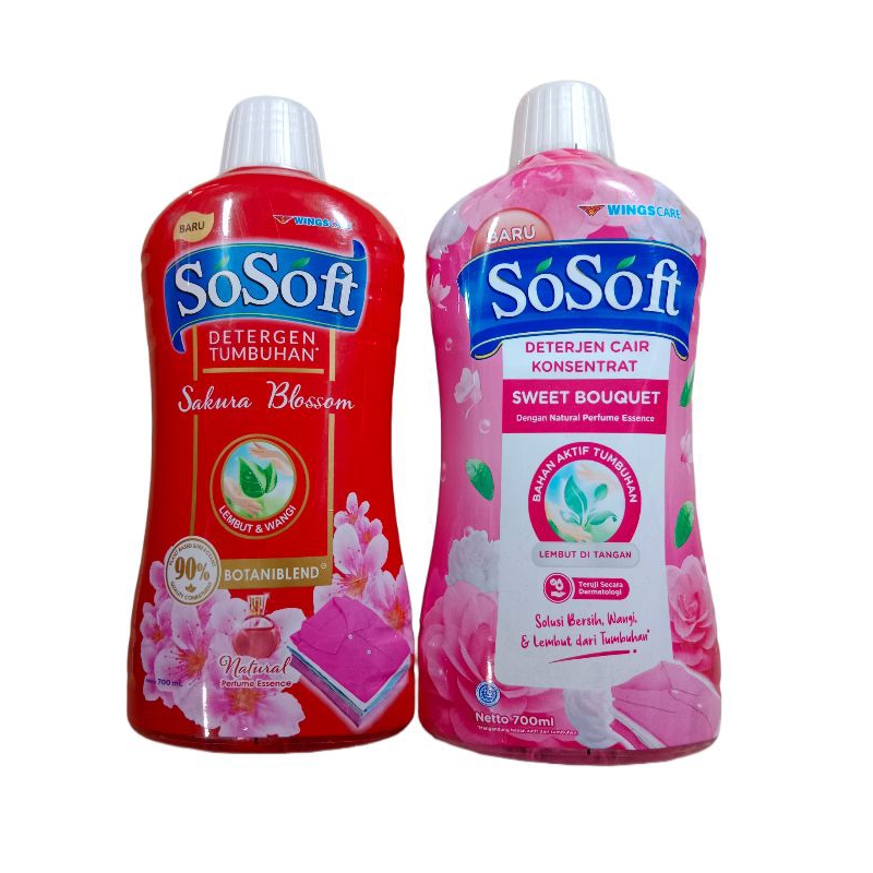 Jual SO SOFT DETERGENT CAIR Kemasan botol 700ml | Shopee Indonesia