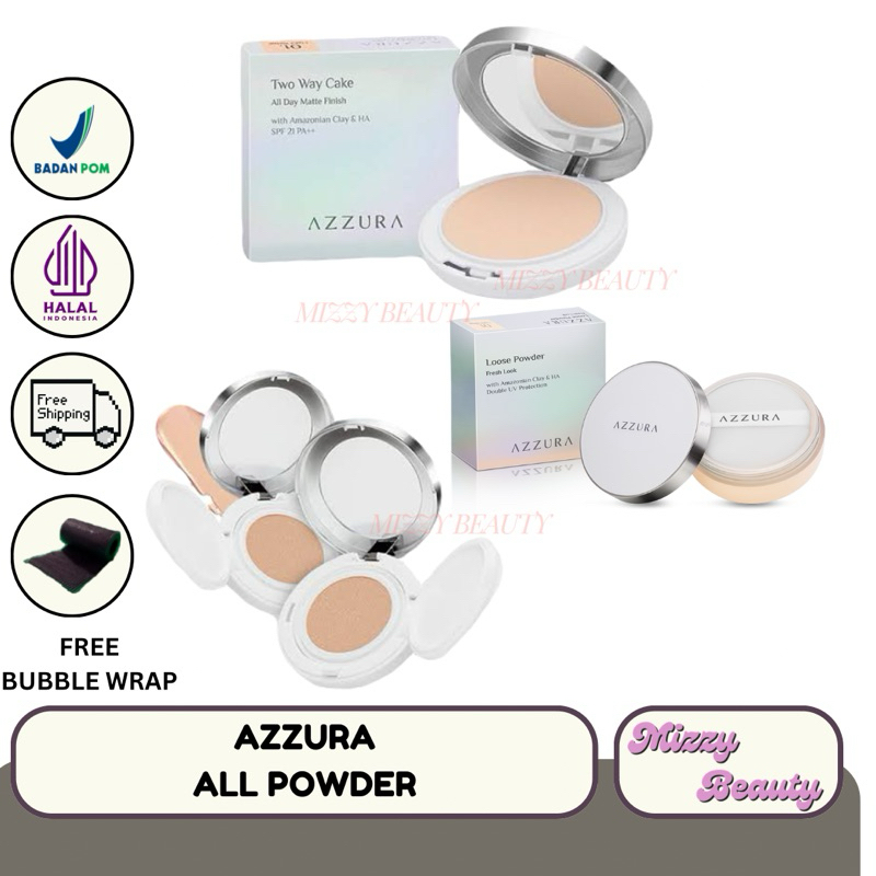 Jual [READY STOCK] AZZURA CUSHION SPF 25 / AZZURA LOOSE POWDER / AZZURA ...