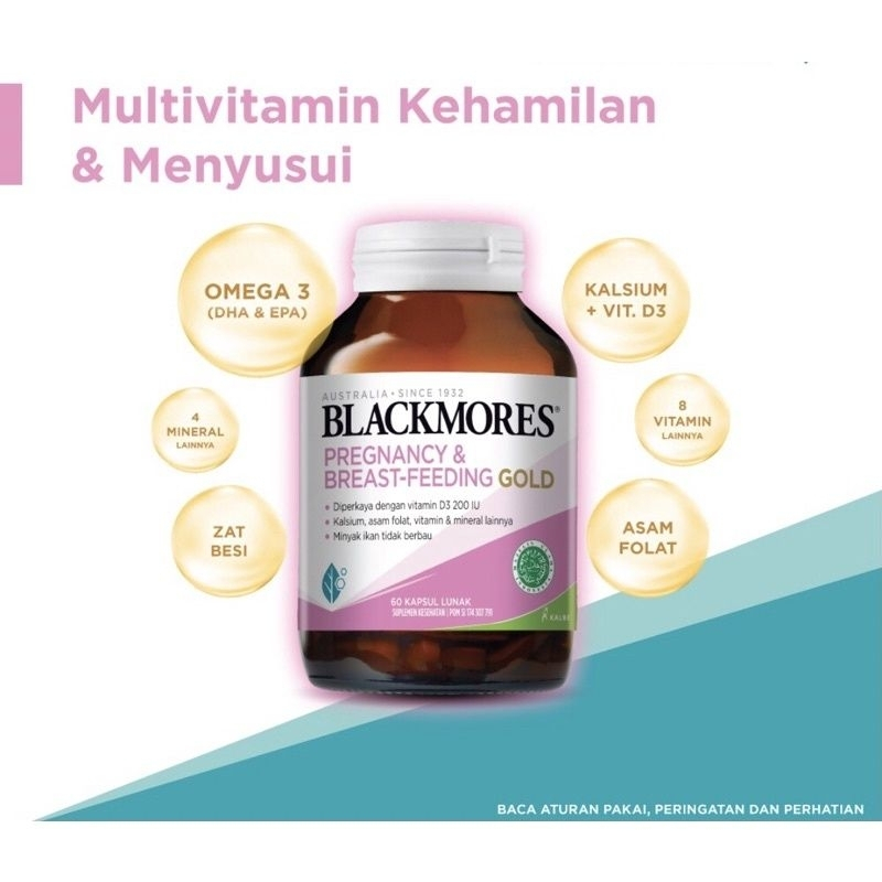 Jual Blackmores Pregnancy & Breastfeeding Gold 60 / Suplement / Nutrisi ...