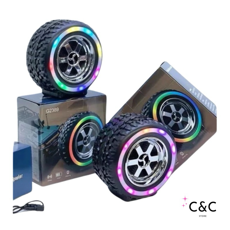Jual Speaker Bluetooth G2389 Bentuk Roda Mobil Wireless Portable Good ...