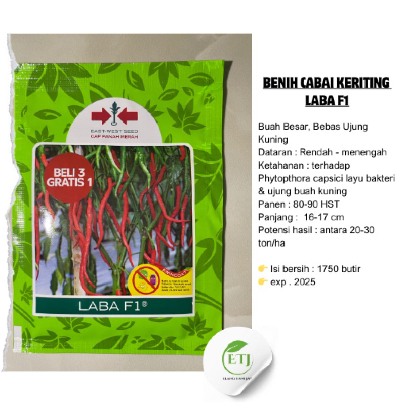 Jual Benih cabe keriting hibrida Laba F1 1750 butir | Shopee Indonesia