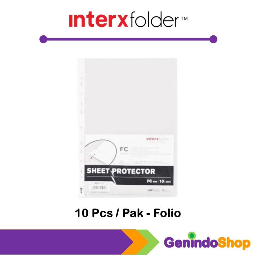 Jual Sheet Protector F4 (Folio) 10 Pcs Per Pak / PP Pocket / Pelindung ...
